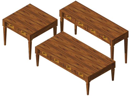 Recessed Handle Table Set